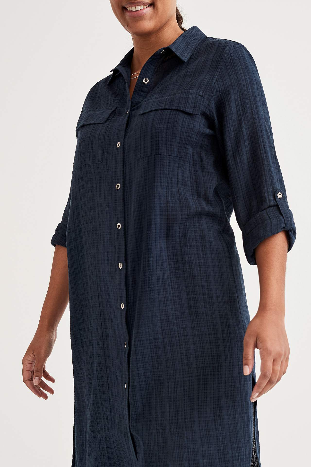 Esilangasta kudottu pitkä paita puuvillasta Frida