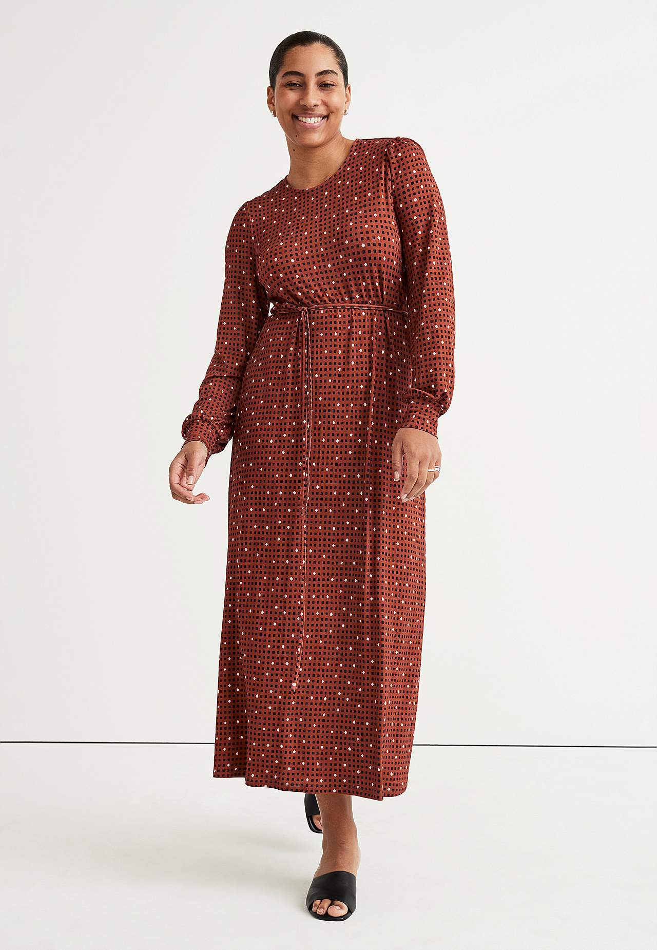 Tikattu pitkä takki Ruth